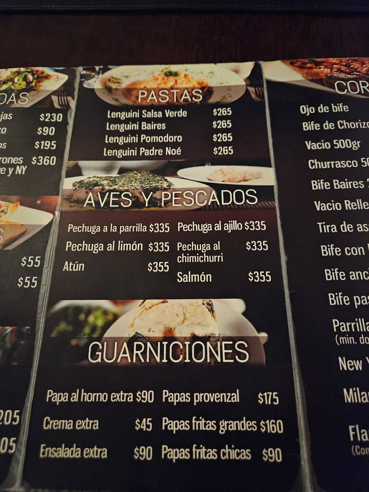 Menu at Baires Parrilla Argentina, Mexicali, Calz. Justo Sierra 1221