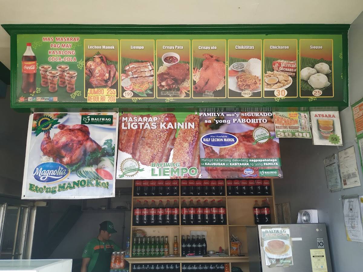 Menu at Baliwag Lechon Manok restaurant, Cebu City