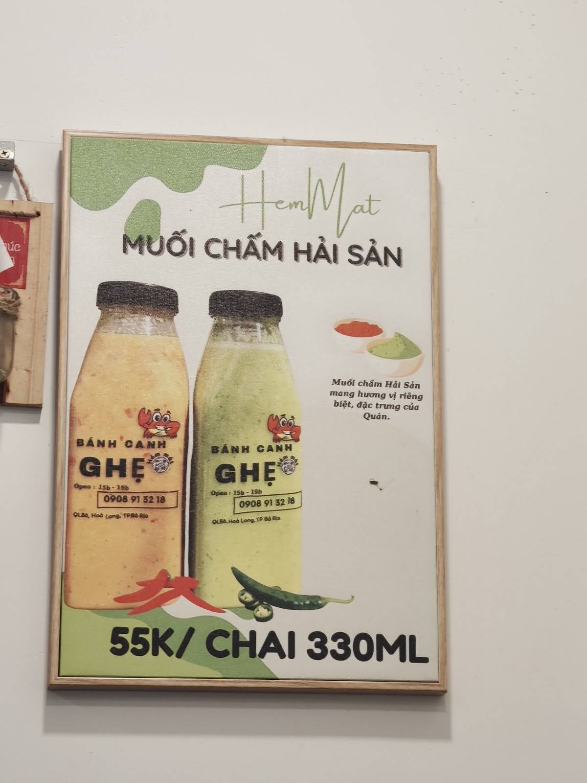Menu at Bánh Canh Ghẹ Hẻm Mát restaurant, Ho Chi Minh City