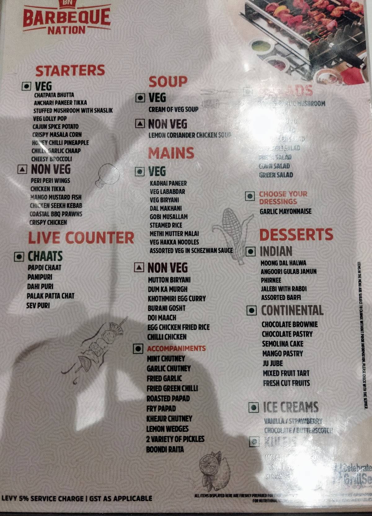 Menu at Barbeque Nation, Patna, Shiv Mandir