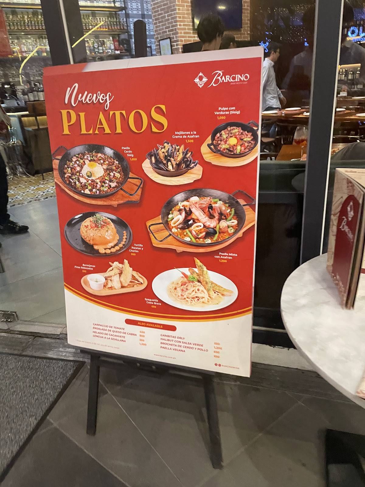 Menu at Barcino - Vista Mall Sta. Rosa, Santa Rosa