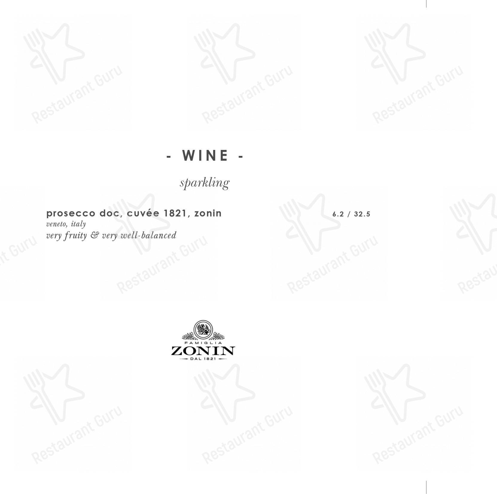 Menu at Barluga, Newcastle upon Tyne, 35 Grey St