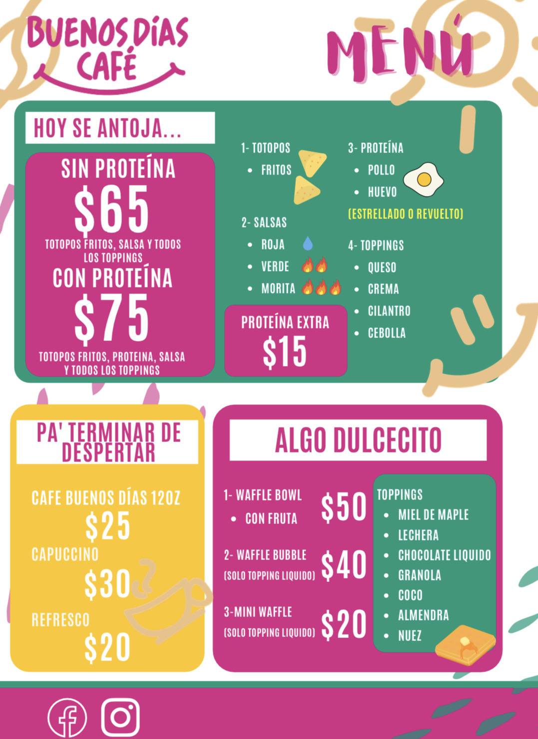 Carta de Barra Roma - Coffee bar, Piedras Negras
