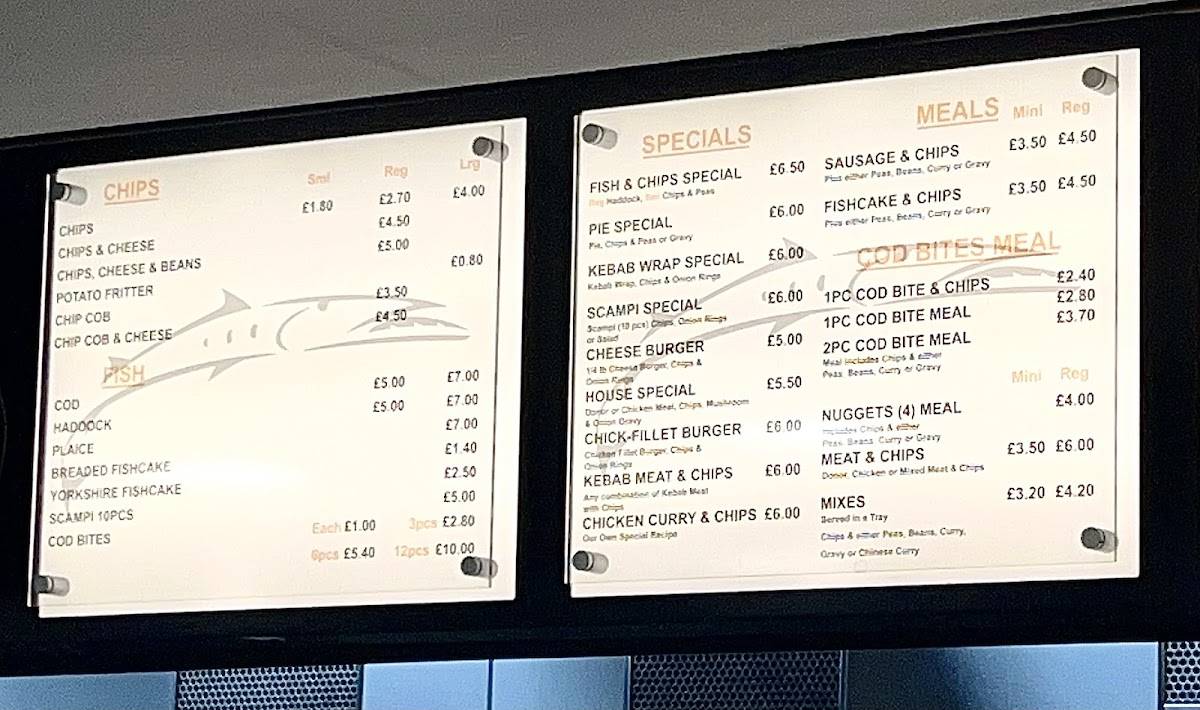 Menu at Barracuda Mansfield, Mansfield