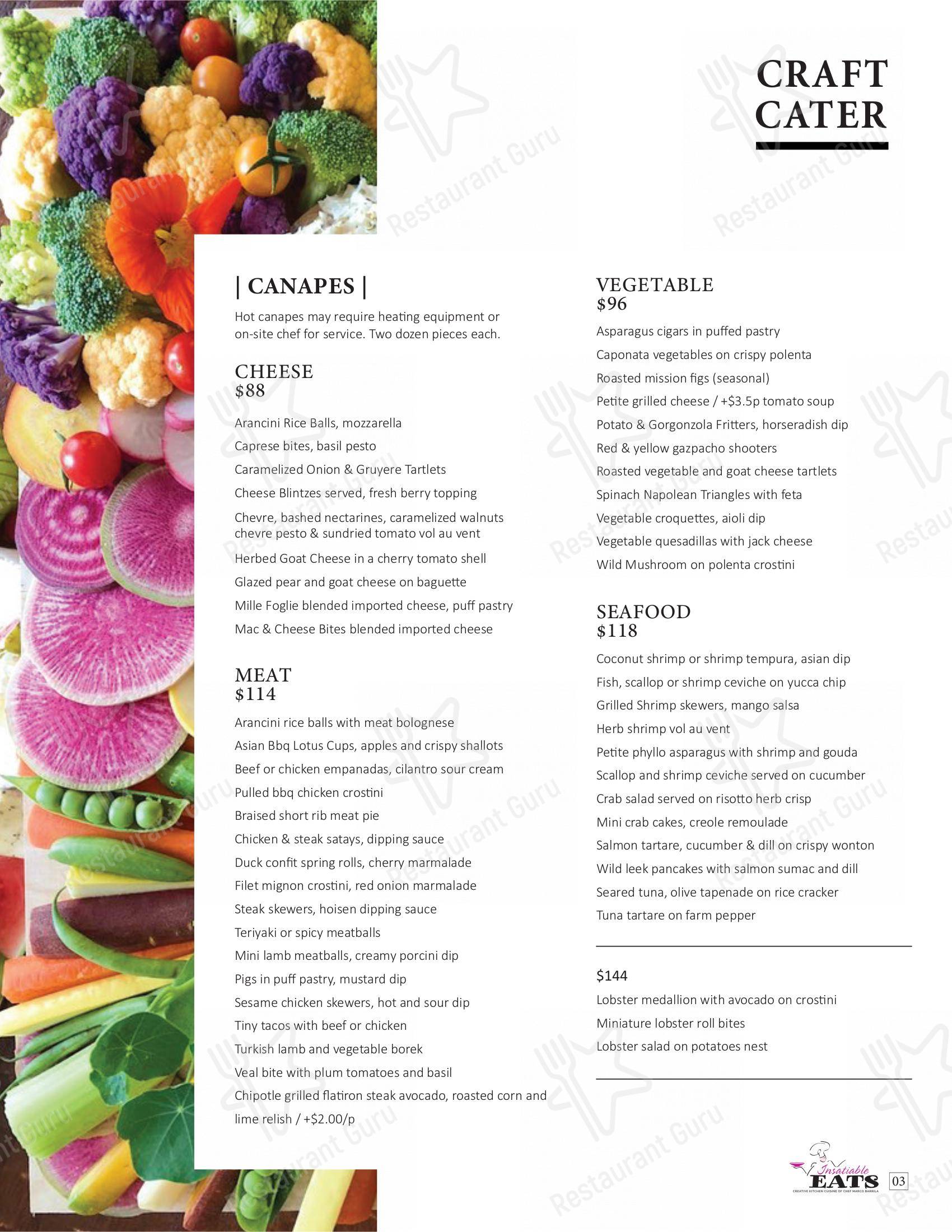 Menu at Barrila's Pastaria Restaurant & Bar + Catering Services & Event ...