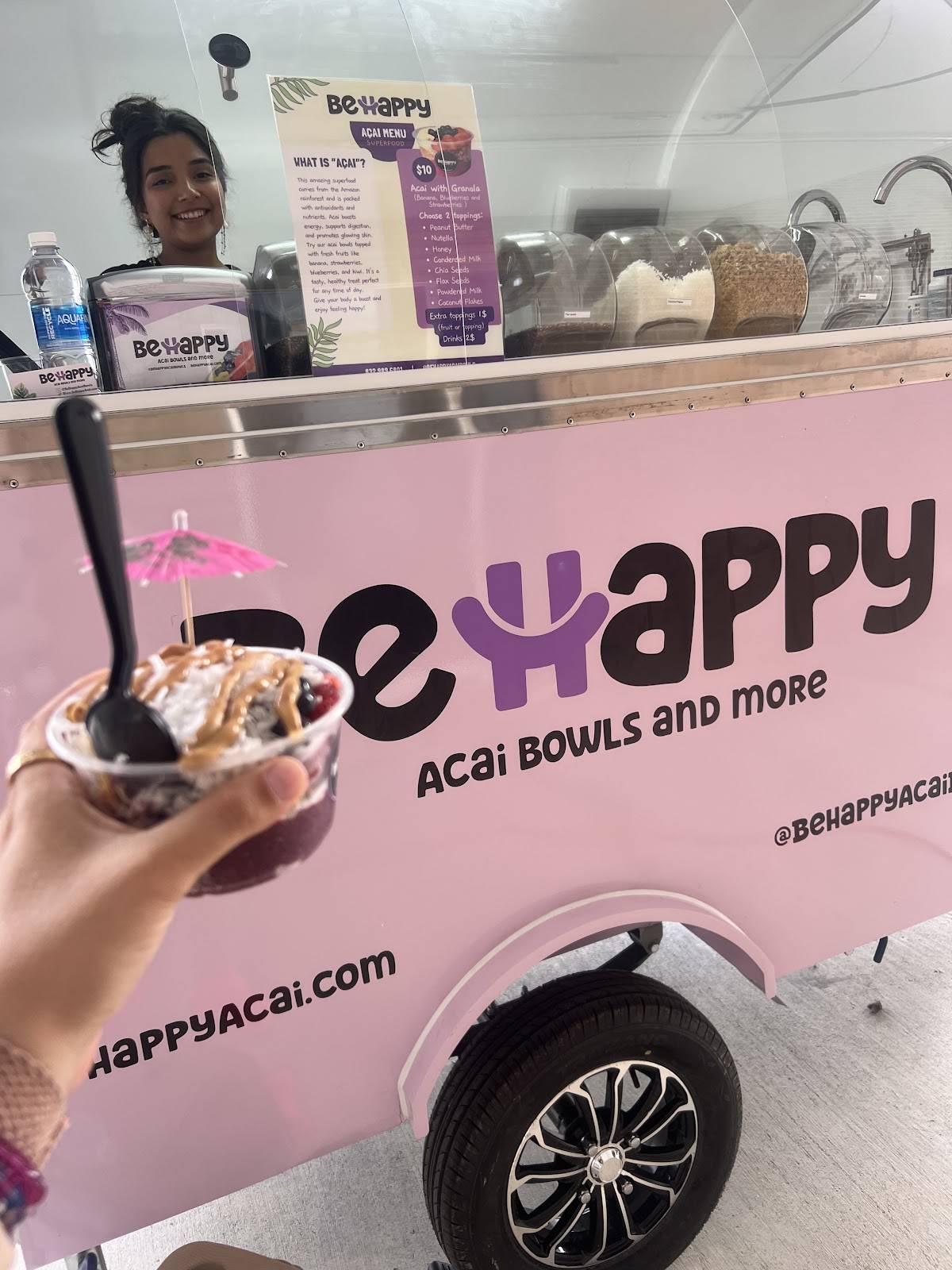 Menu at Be Happy Acai restaurant, Christiansburg