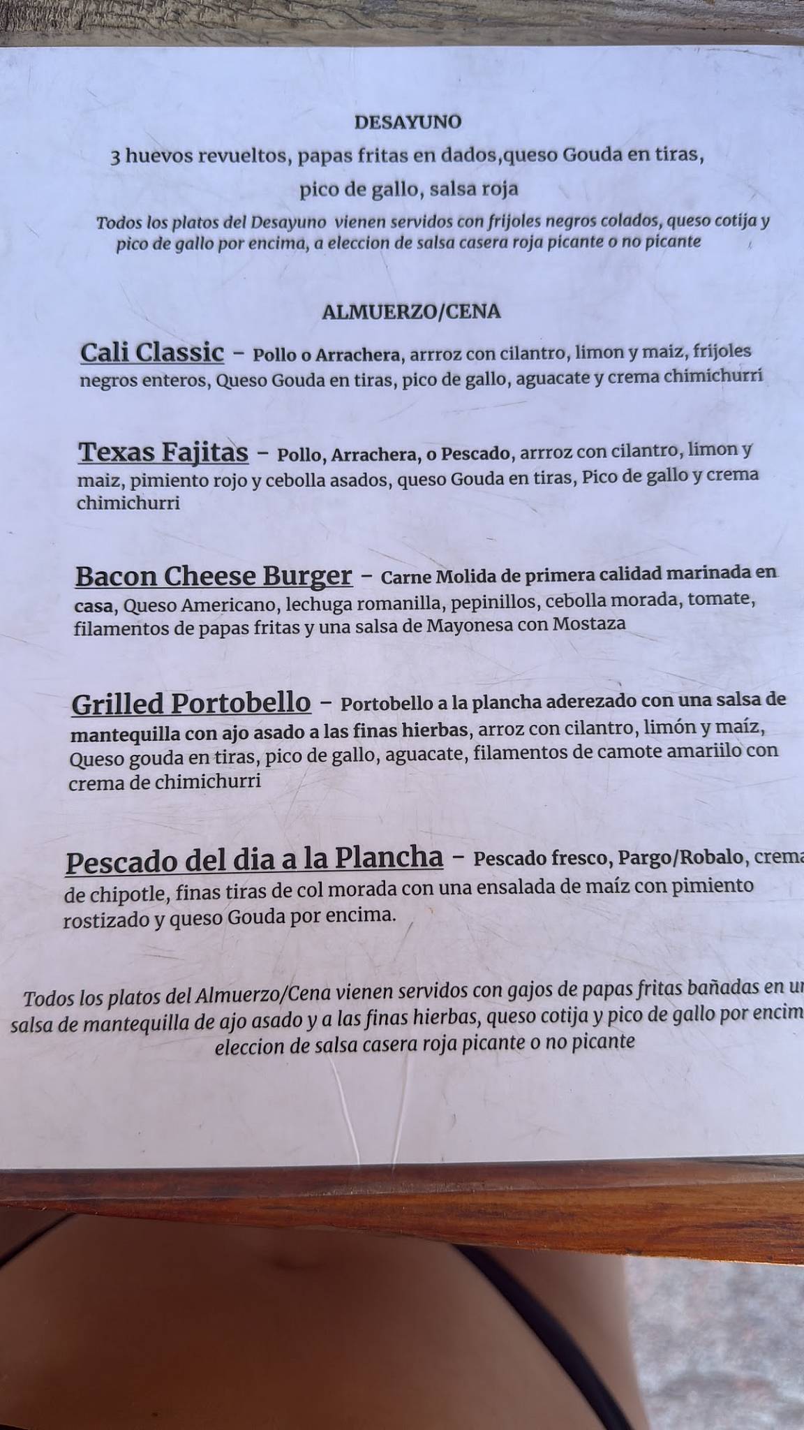 Menu at Beachin' Burrito restaurant, Isla Mujeres