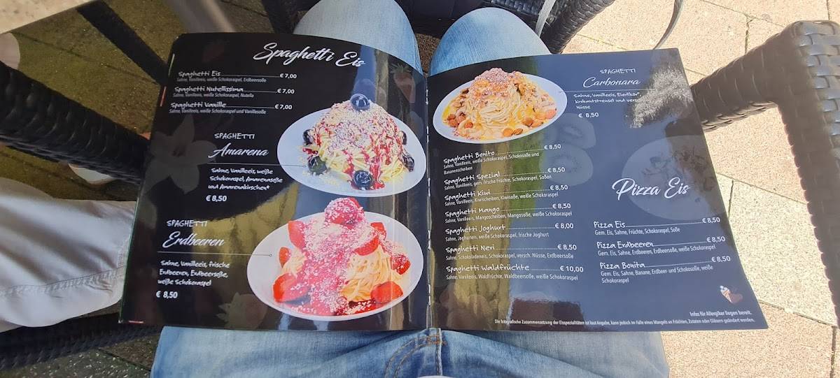 Menu at EisCafe San Marco, Beckum