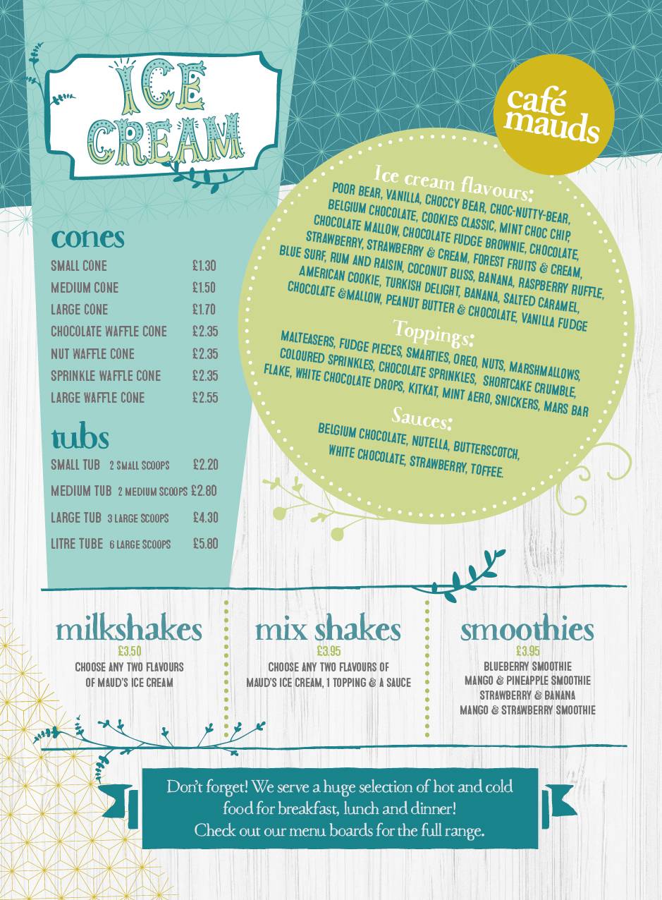 Menu at Cafe Mauds, Belfast, 555 Lisburn Rd