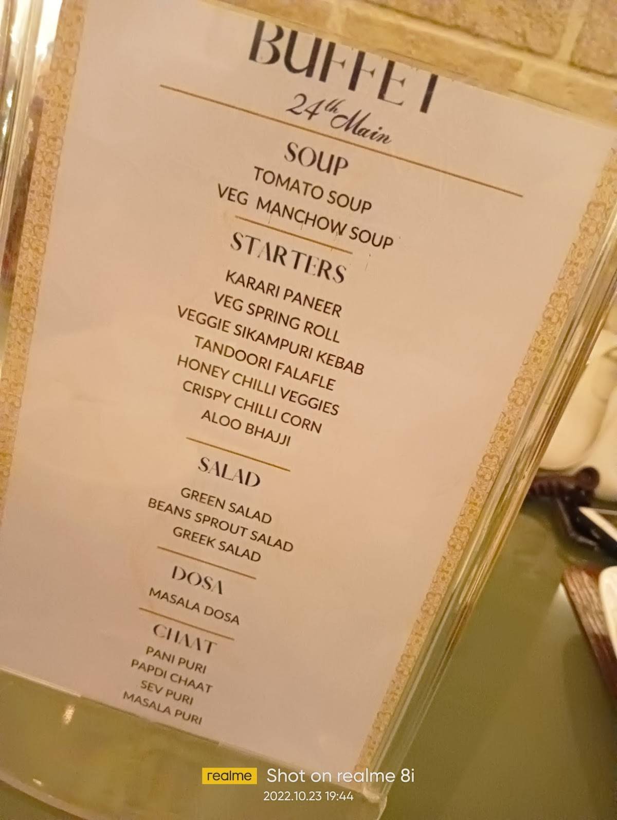 Menu at 24th Main Restaurant, Bengaluru, 827