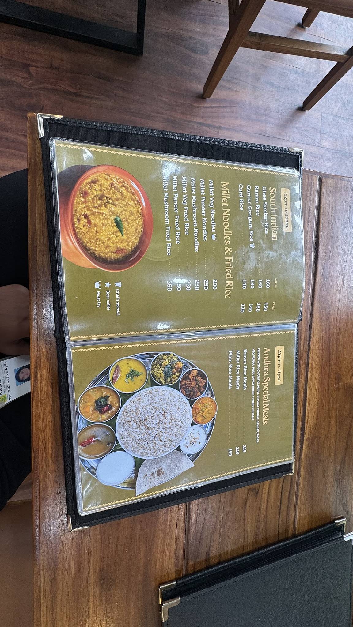 Menu at Arambam - Flavours of South, Bengaluru
