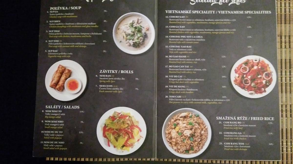 Menu at Béo Restaurant Viet-Thai Kitchen, Prague