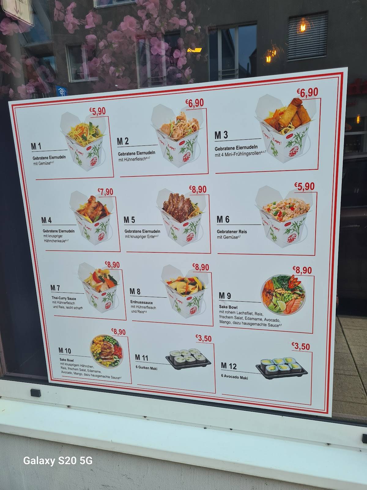 Menu at Bep-Viet Imbiss restaurant, Memmingen