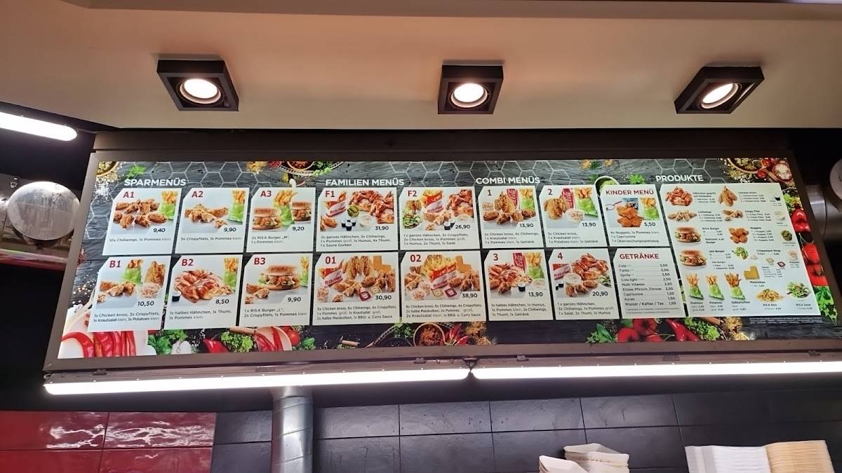 Speisekarte von Risa Chicken fast Food, Berlin, Sonnenallee 26 D
