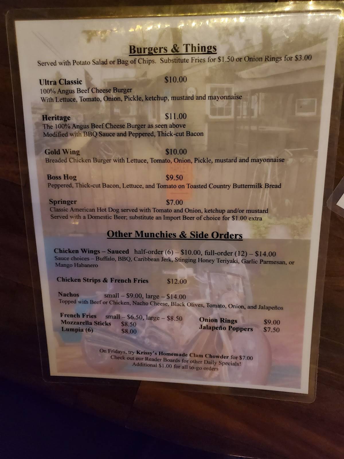 Menu at Bethel Saloon pub & bar, Port Orchard