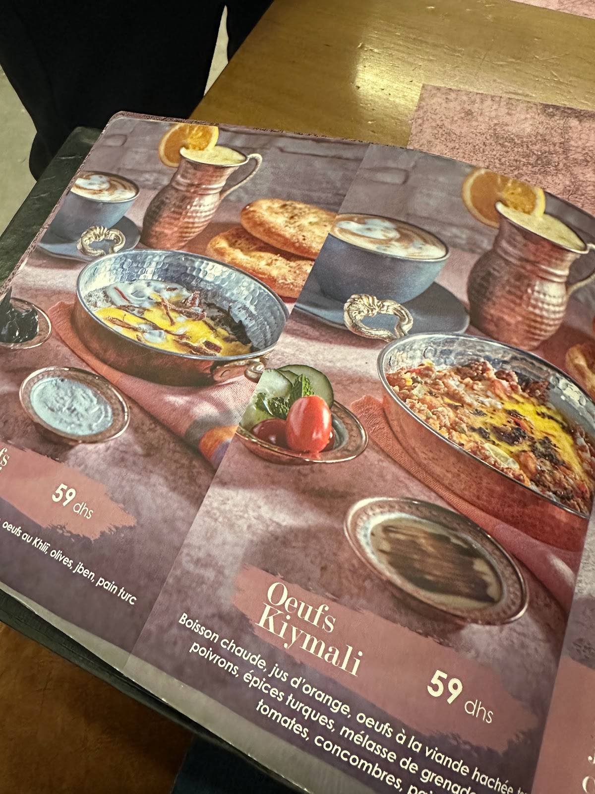 Menu au Beyti Istanbul restaurant, Rabat, Av. Annakhil