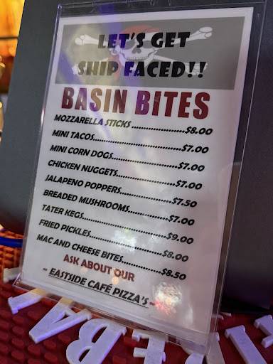 Menu at Big Basin Saloon on the Water pub & bar, Channahon