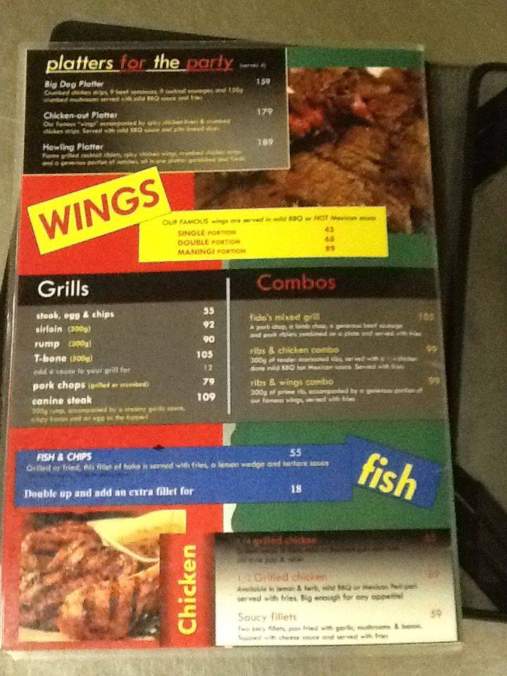 Menu at Bulldogs Pub & Grill, Benoni
