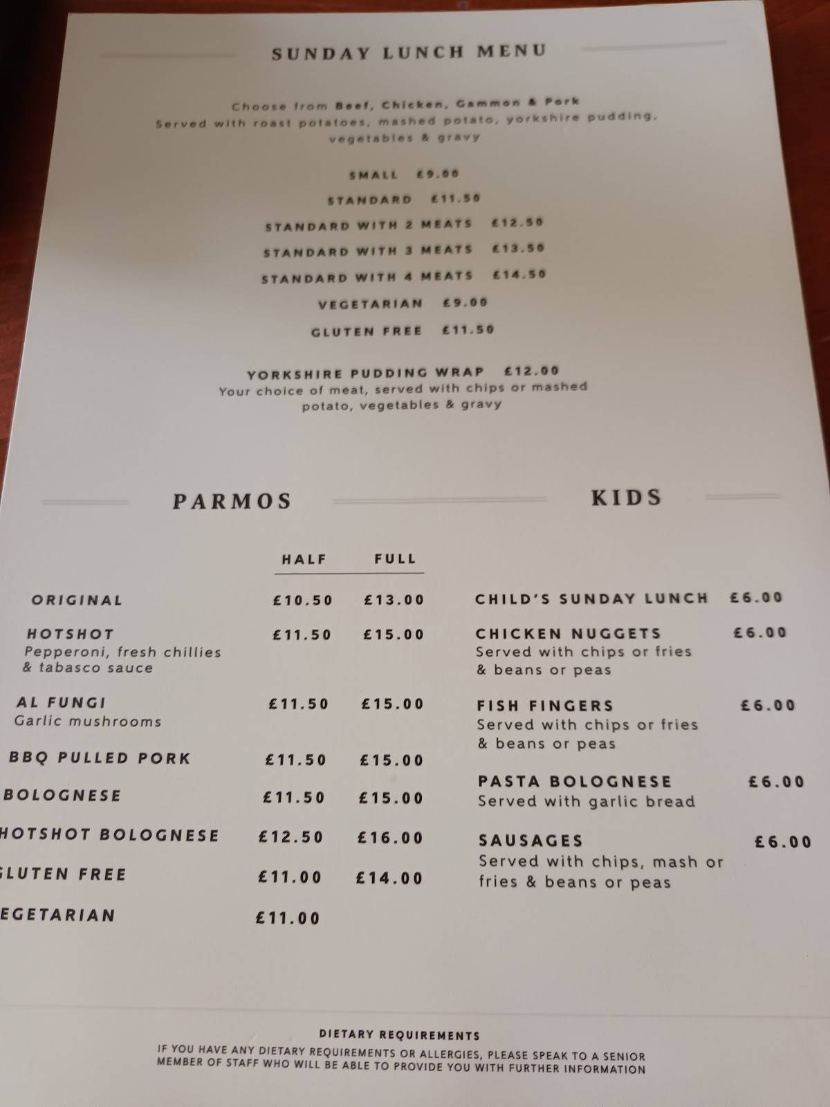 Menu at The Merlin Billingham pub & bar, Billingham, 286 Marsh House Ave