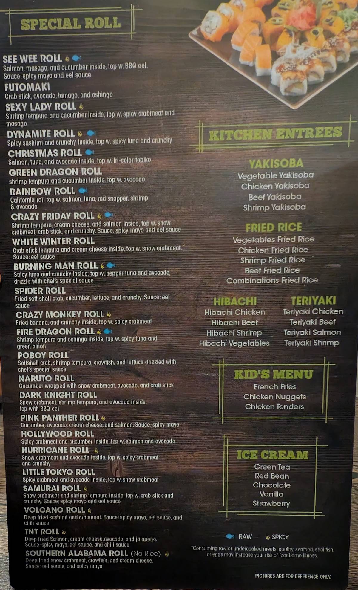 Menu at See Wee Roll restaurant, Biloxi