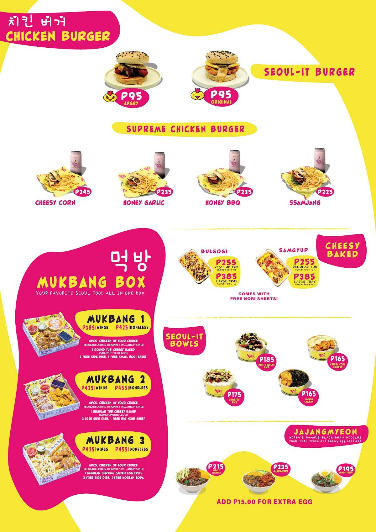 Menu at Yo Korean Bubble Tea & Chicken + Coffee - Biñan restaurant, Biñan