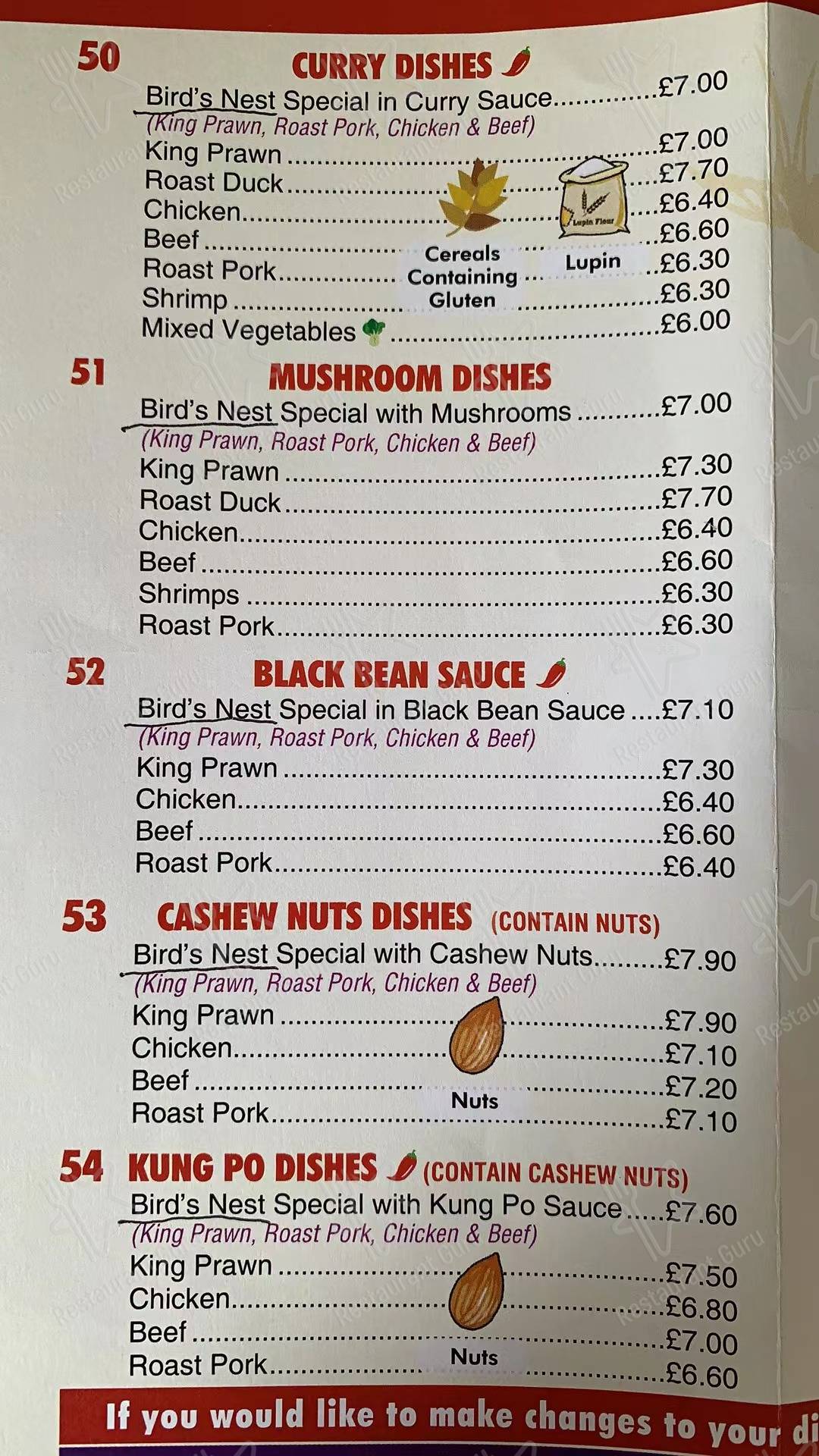 Menu at Birds Nest Takeaway fast food, Wetherby, 206 High St