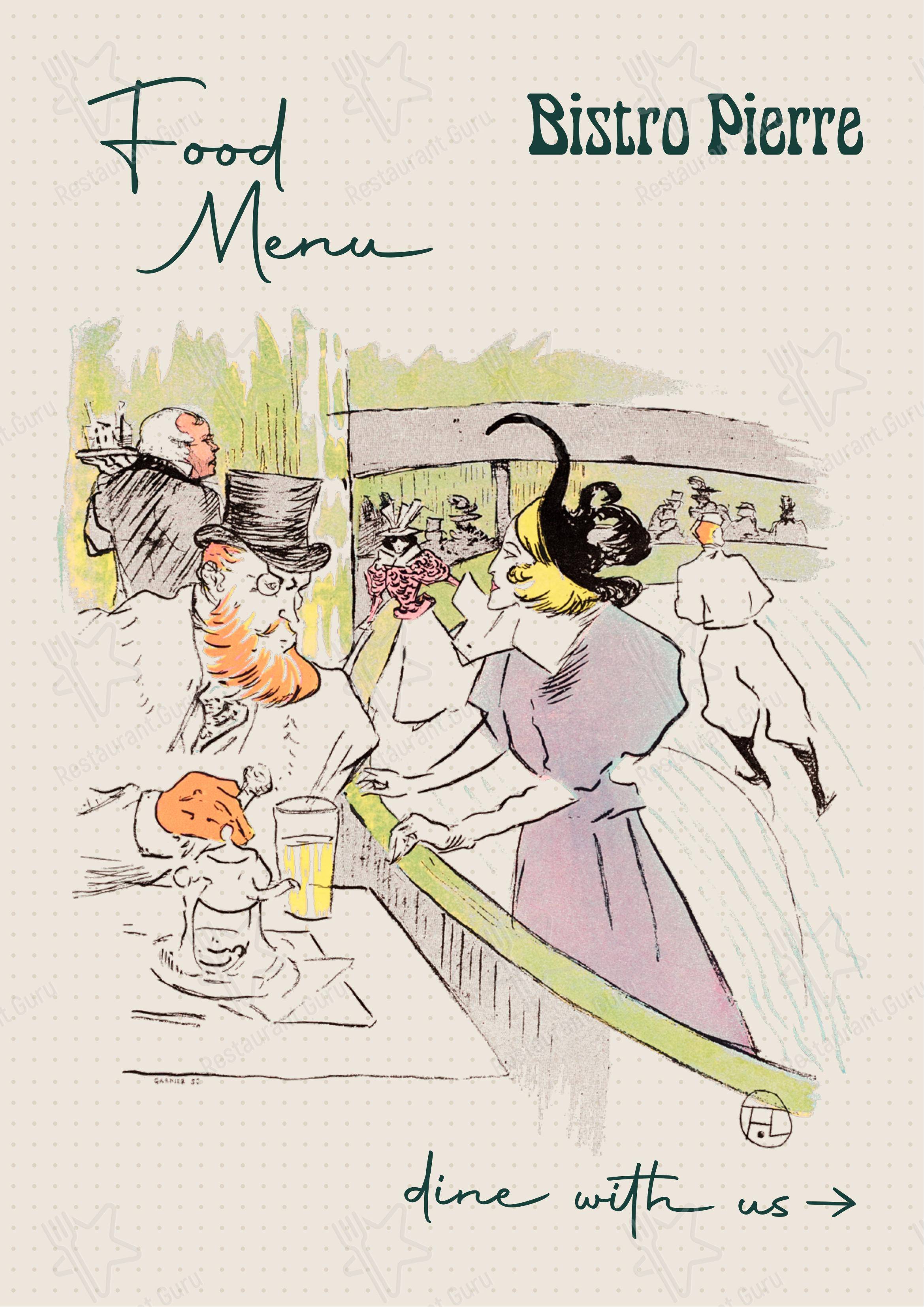 Menu at Bistro Pierre LIVERPOOL CAVERN QUARTER pub & bar, Liverpool, 14 ...