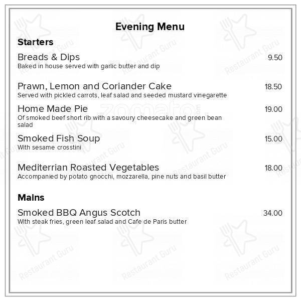 Menu at Black and White Cafe and Restaurant, Hawera