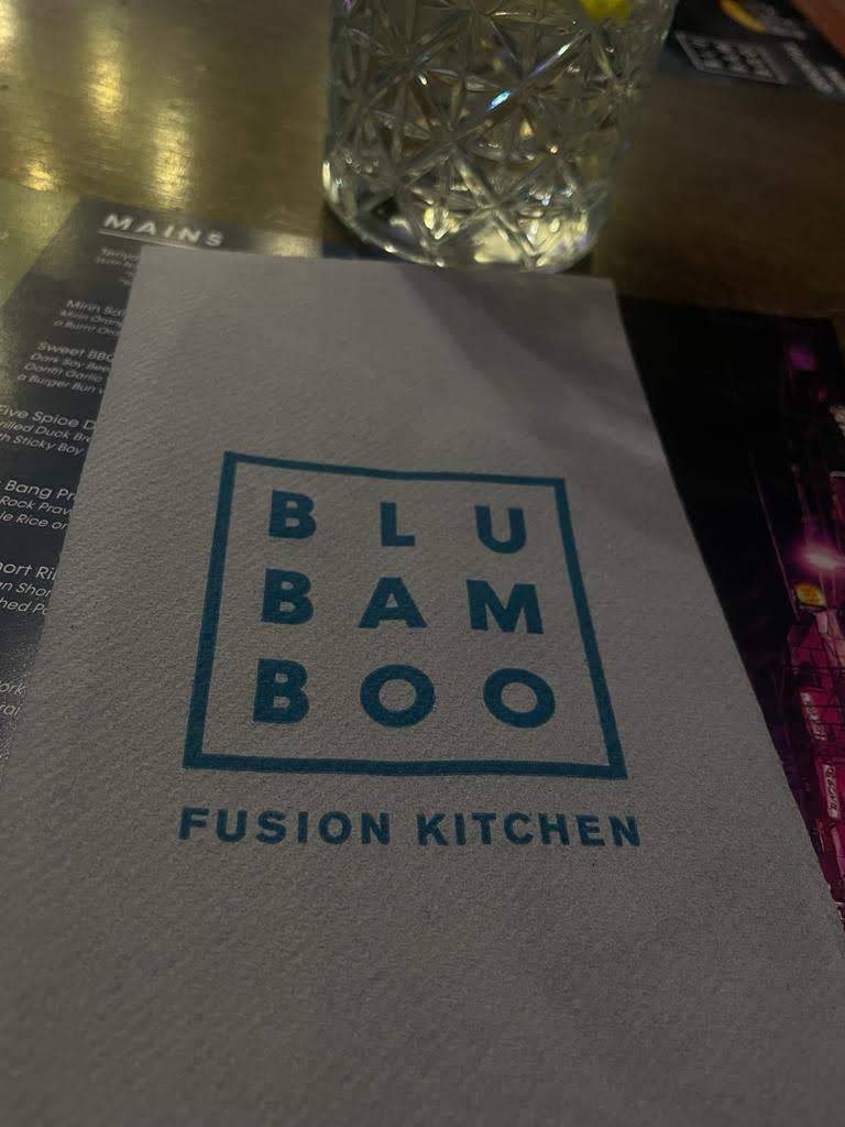 Menu at Blu Bam Boo restaurant, Johannesburg