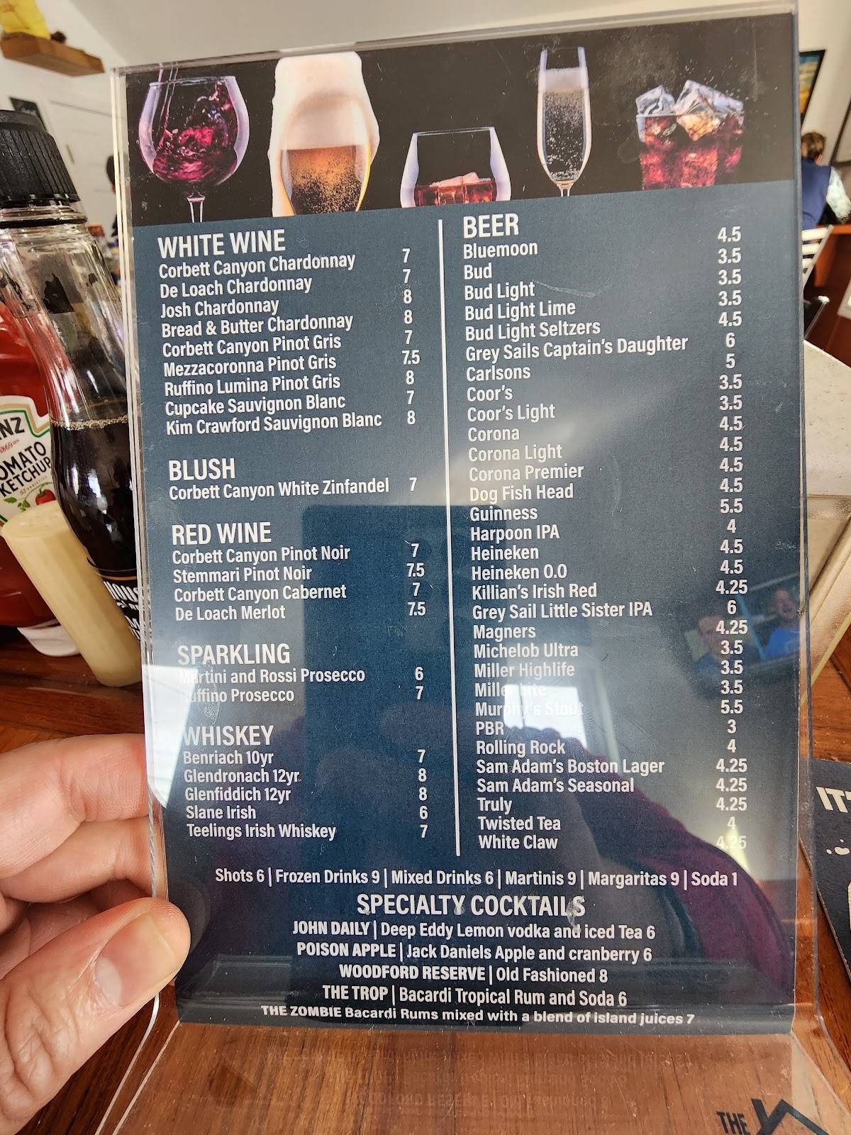 Menu at Bob O'Malley's Whaleback Restaurant, Bourne