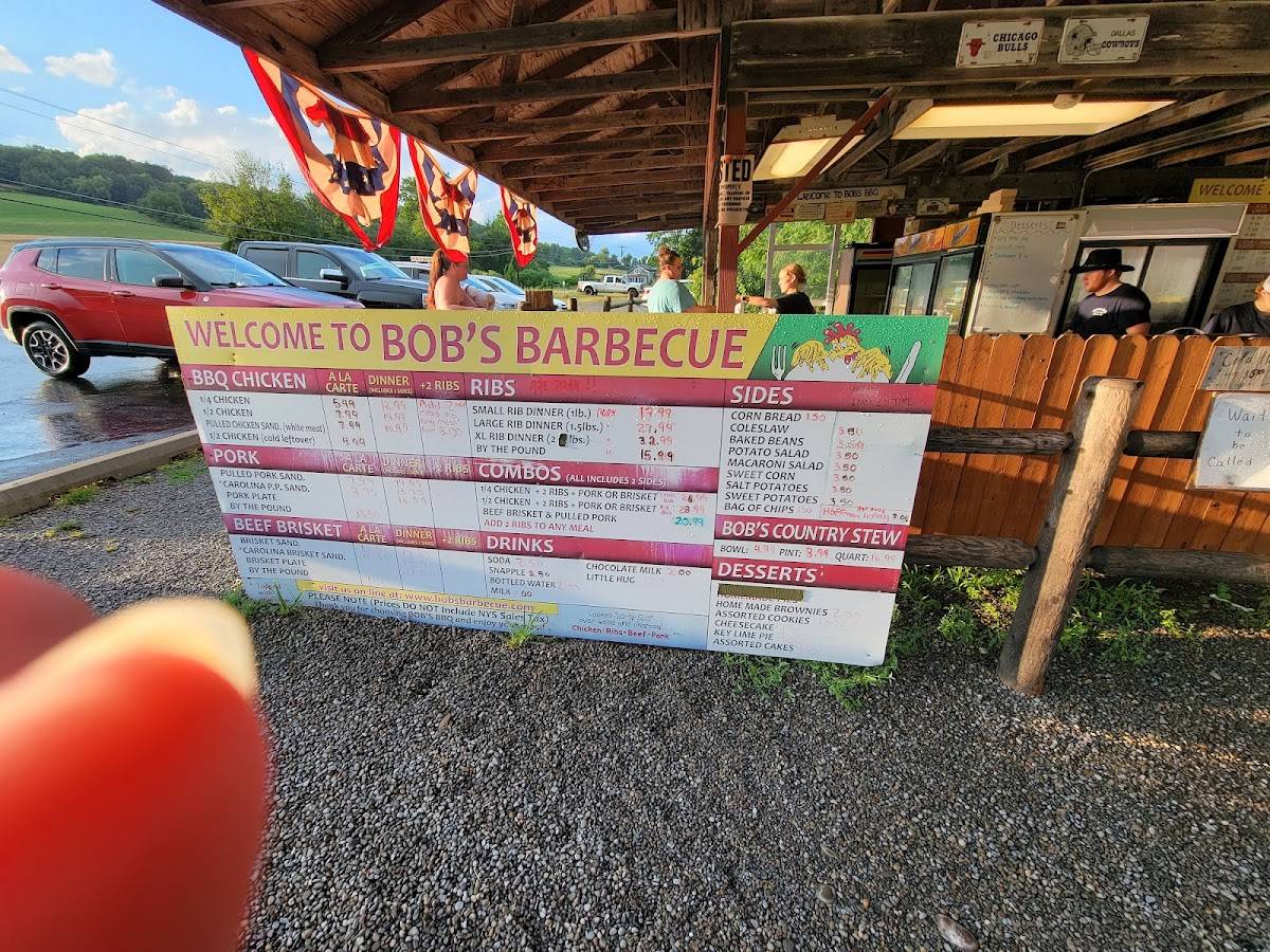 Menu at Bob's Barbecue, Homer
