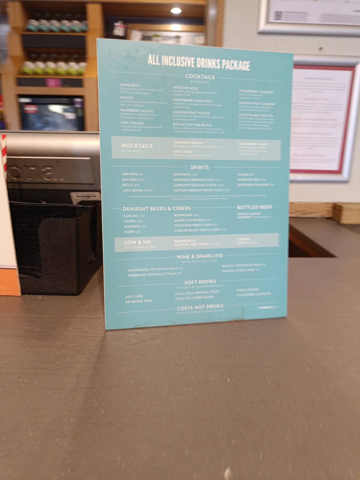 Menu at The Beachcomber Inn pub & bar, Bognor Regis