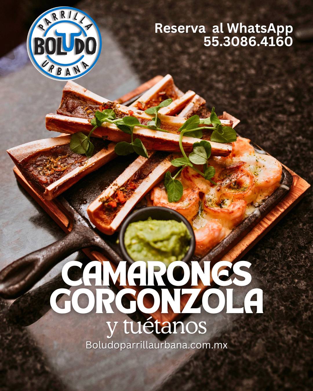 Menu at Boludo restaurant, Mexico City