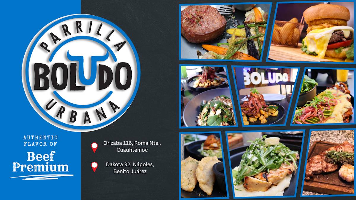 Carta de Boludo Parrilla Urbana, Ciudad de México