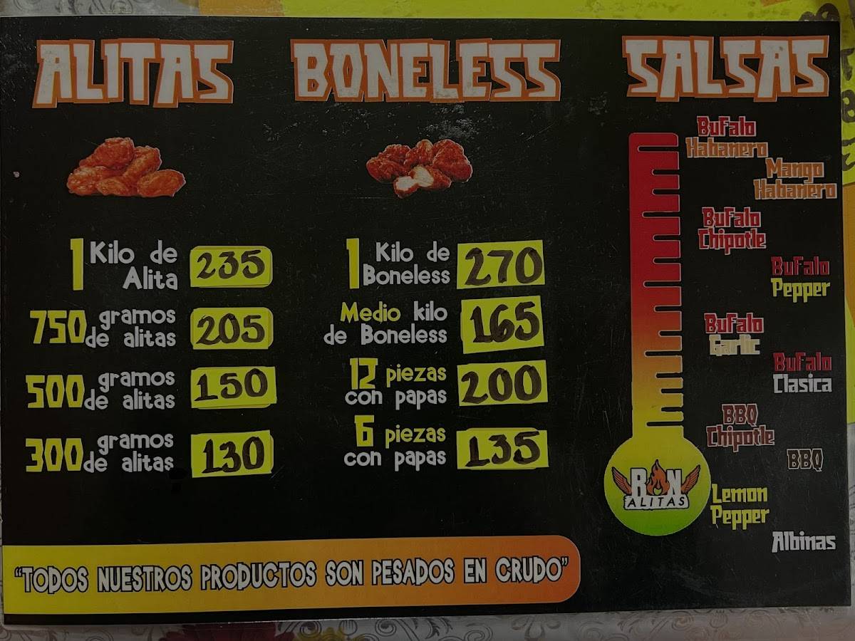 Menu at BonAlitas Saltillo restaurant, Saltillo