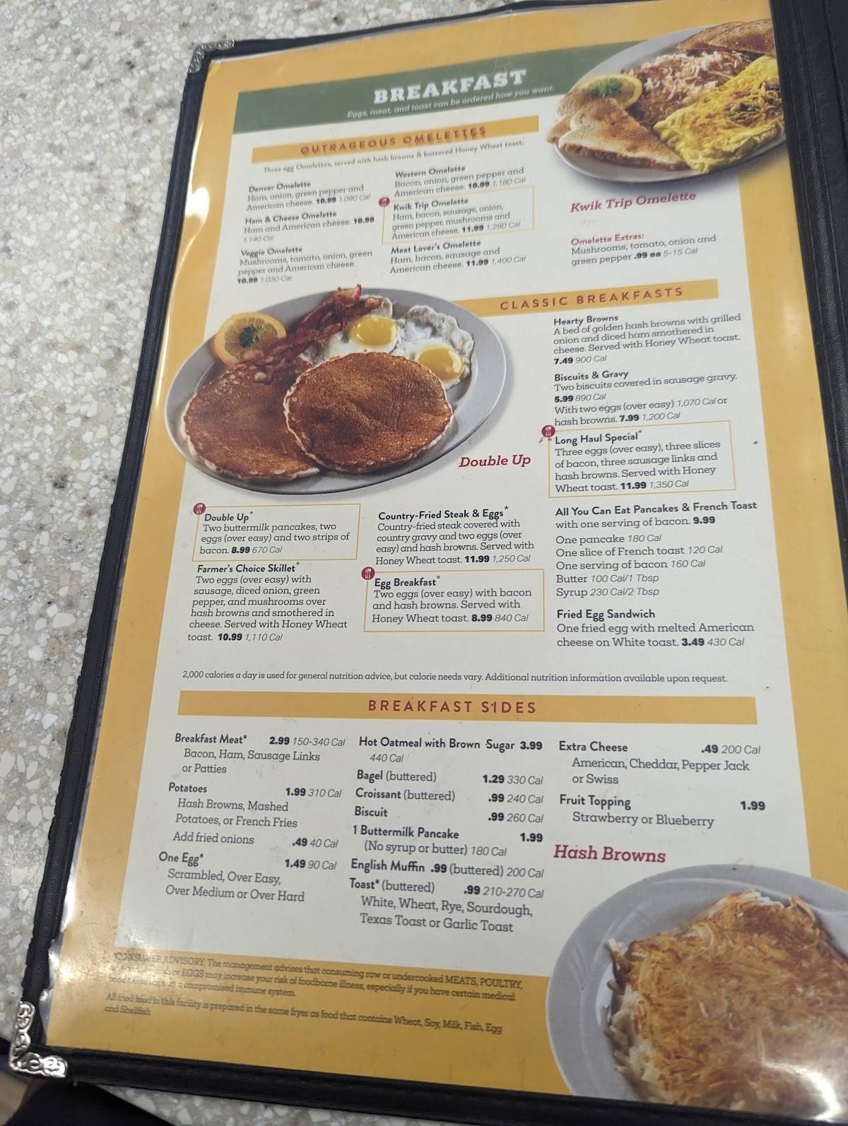 Menu at Hearty Platter Bonduel cafe, Bonduel