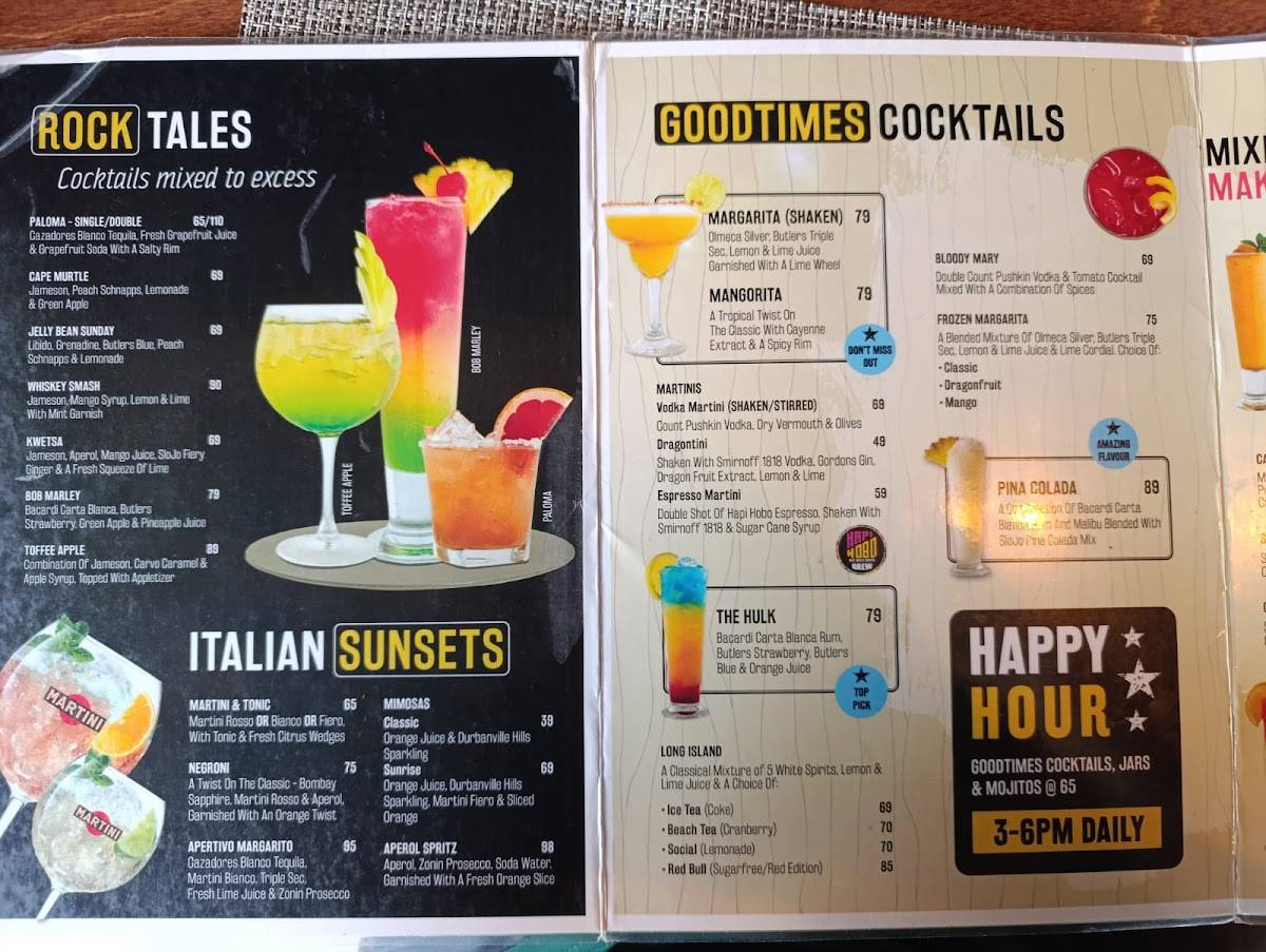 Menu at Bossa Fourways restaurant, Randburg