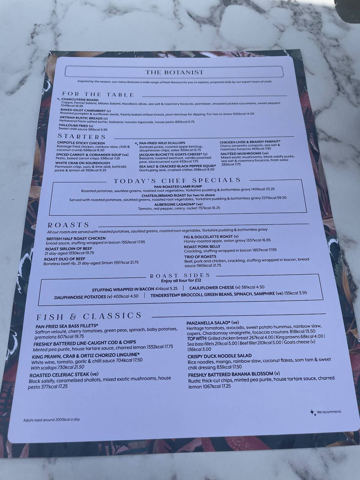 Menu at Botanist Bristol pub & bar, Bristol
