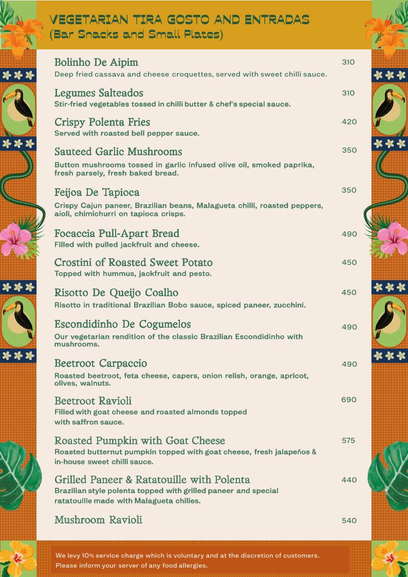 Menu at Boteco - Restaurante Brasileiro, Bengaluru
