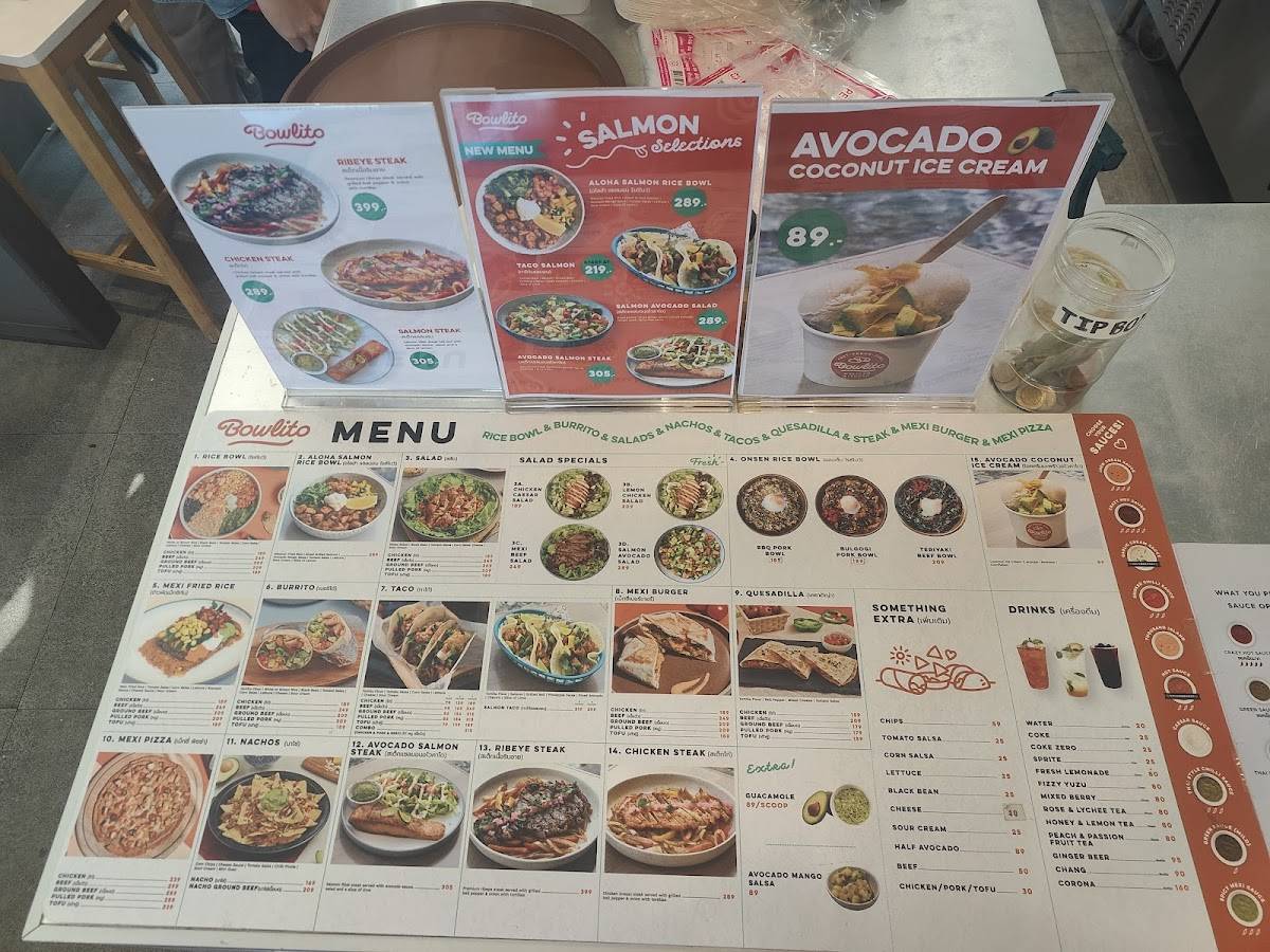 Menu at Bowlito Sathorn Square restaurant, Bangkok, 98 Sathorn Square