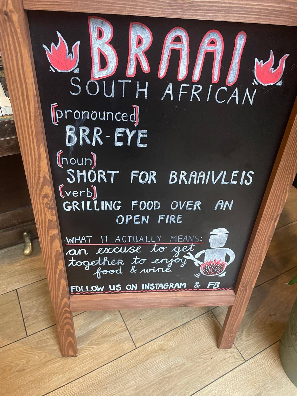 Menu at Braai Restaurant Creeslough, Creeslough