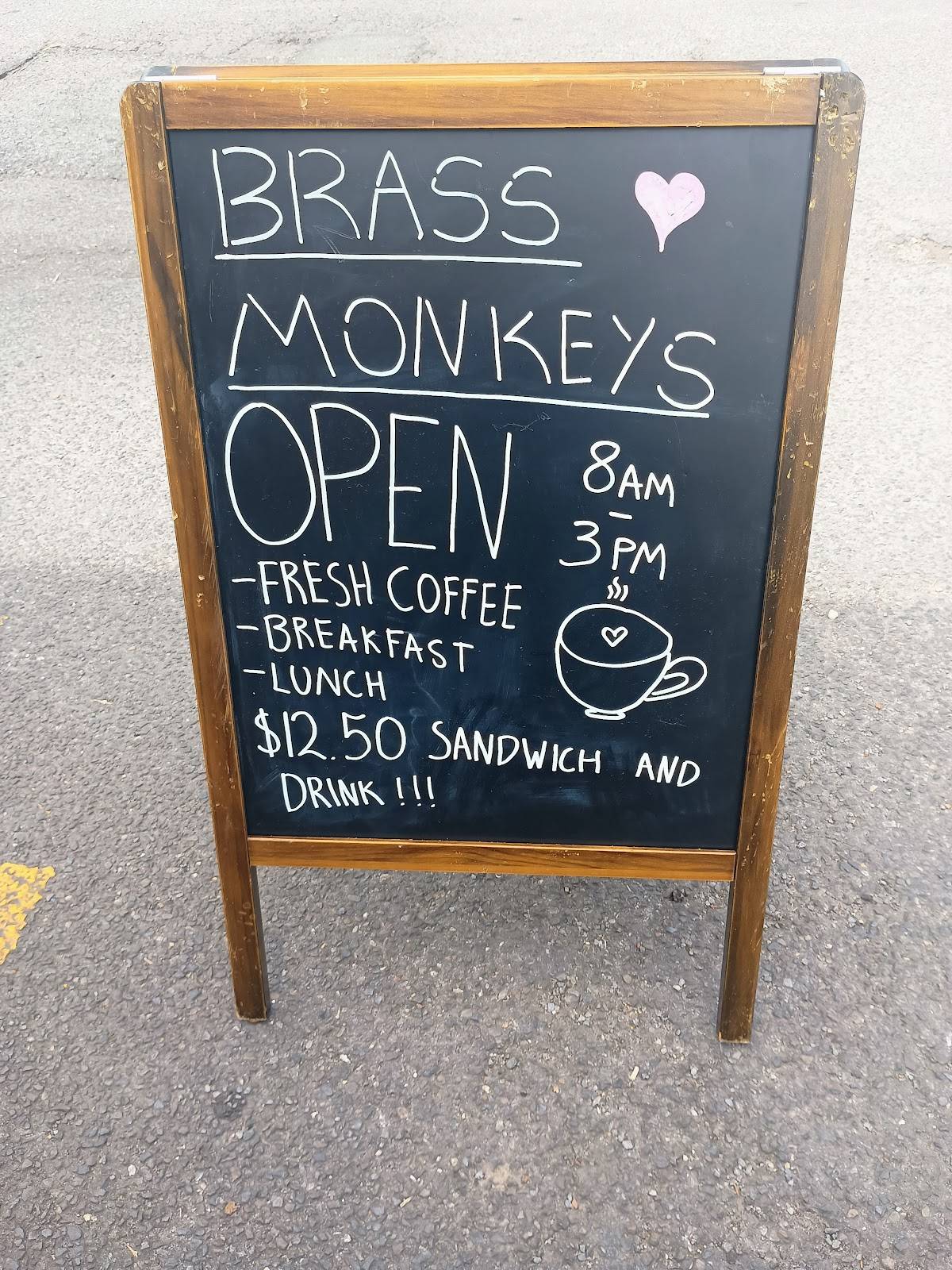 Menu at Brass Monkeys Cafe, Blackwood