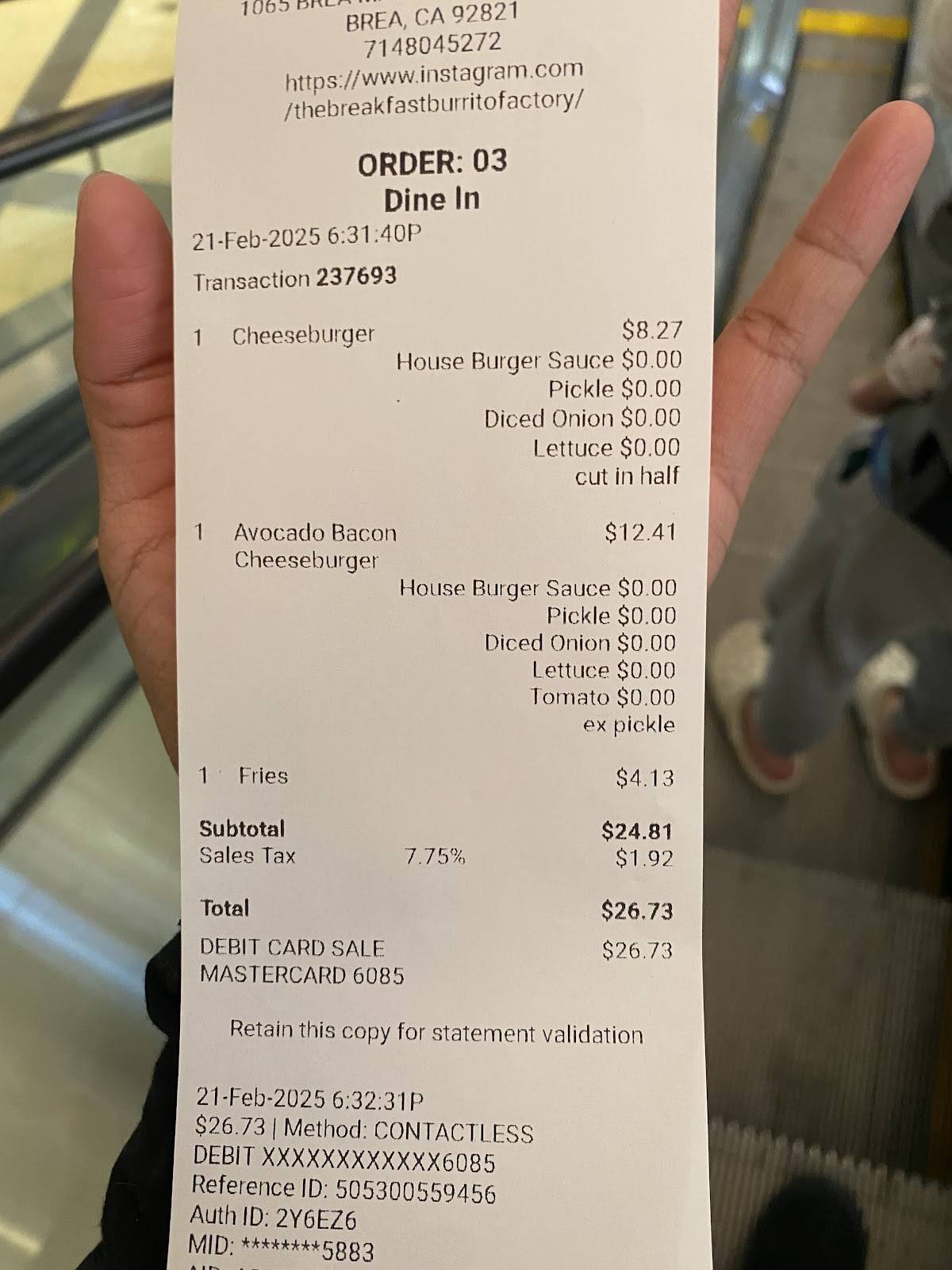 Carta del restaurante The Breakfast Factory, Brea