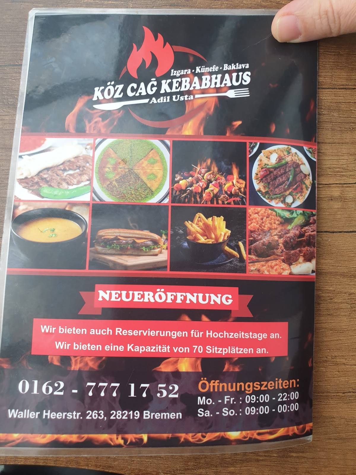 Speisekarte von Köz Kebabhaus, Bremen