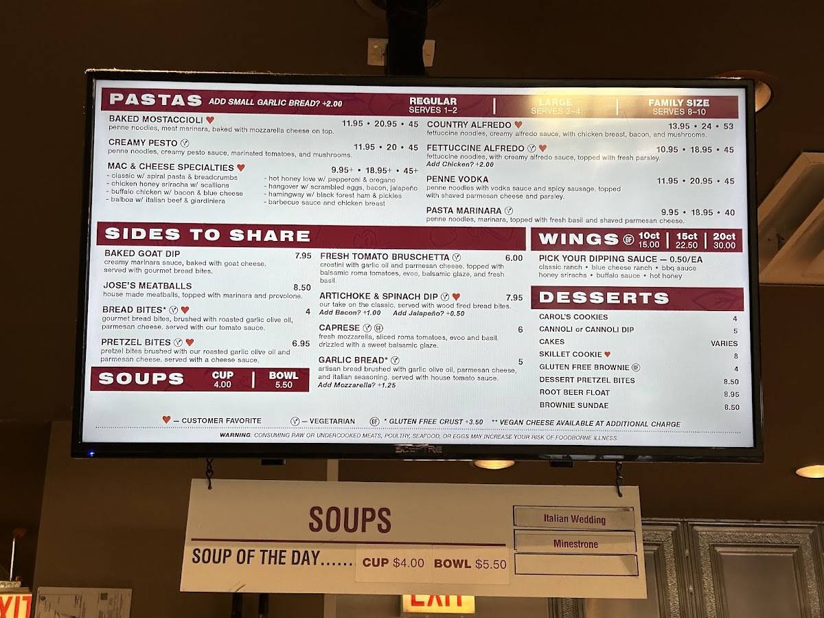 Menu at Bricks Wood Fired Pizza - Yorktown Lombard, Lombard, S Highland ...
