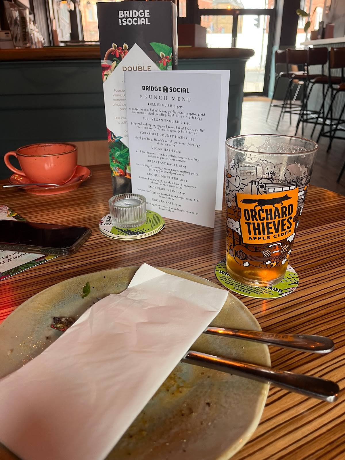 Menu at Bridge End Social pub & bar, Leeds