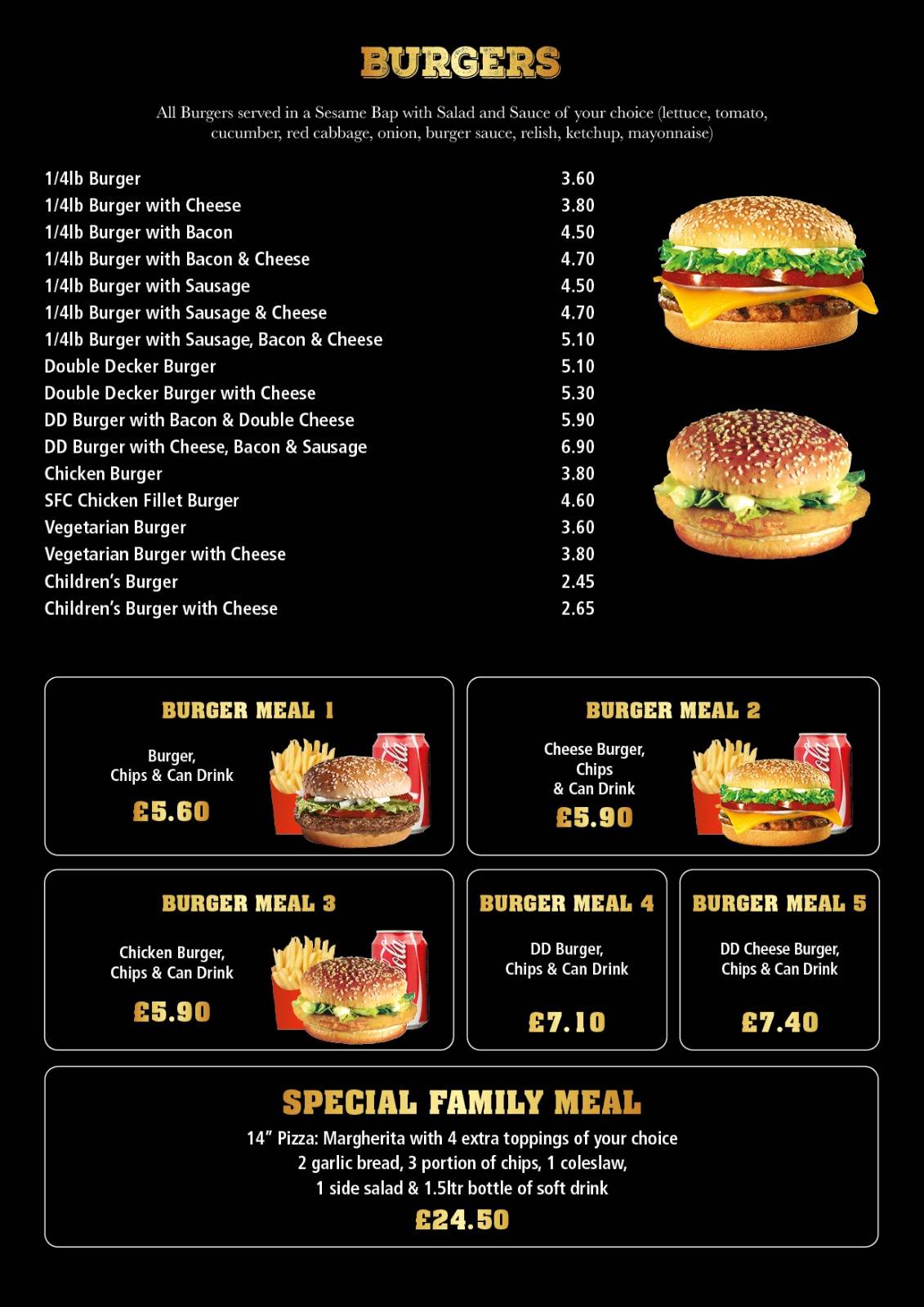 Menu at Bridge House Cafe restaurant, Chatteris