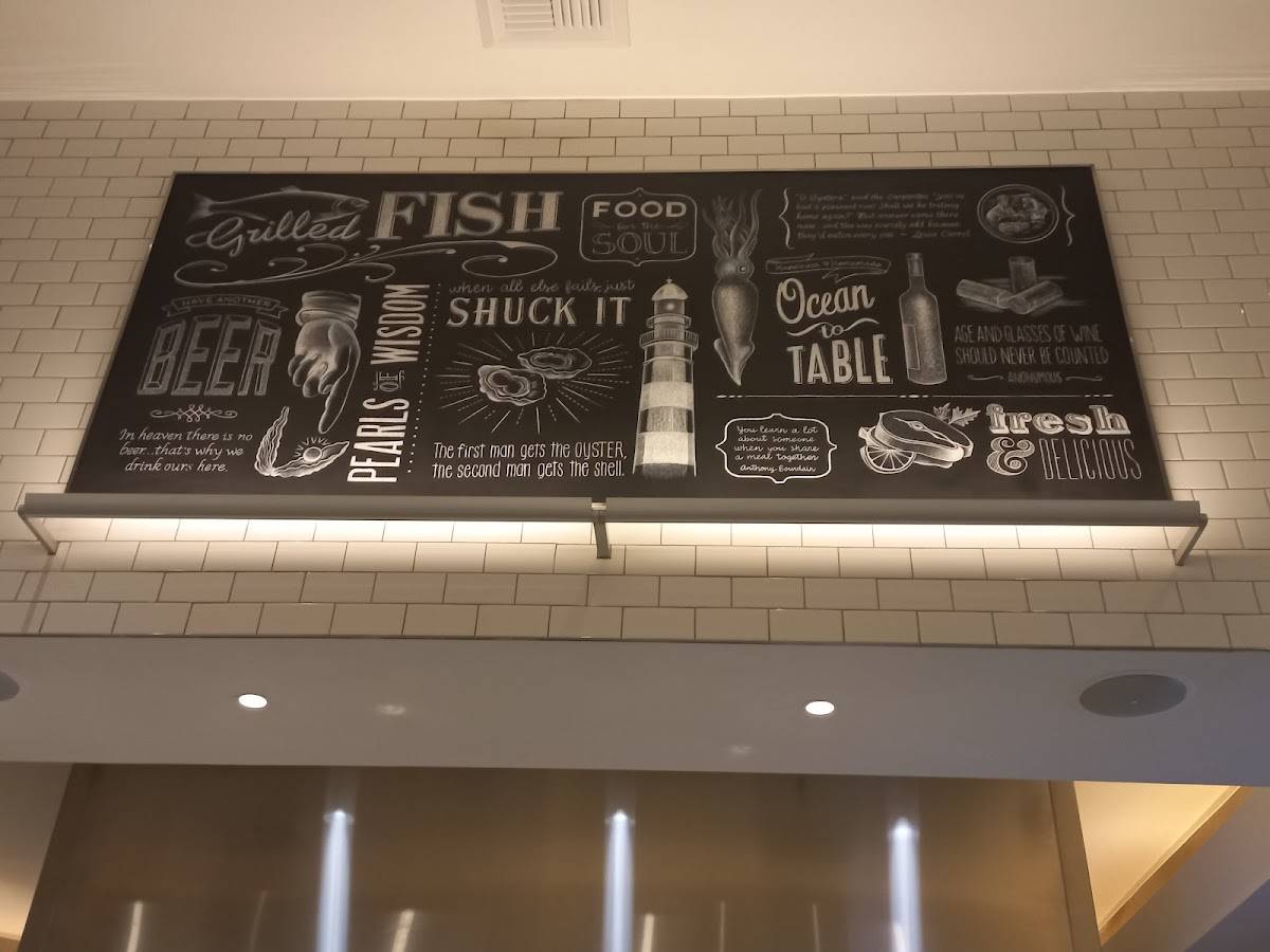 Menu at Briggs Oyster Company restaurant, Las Vegas