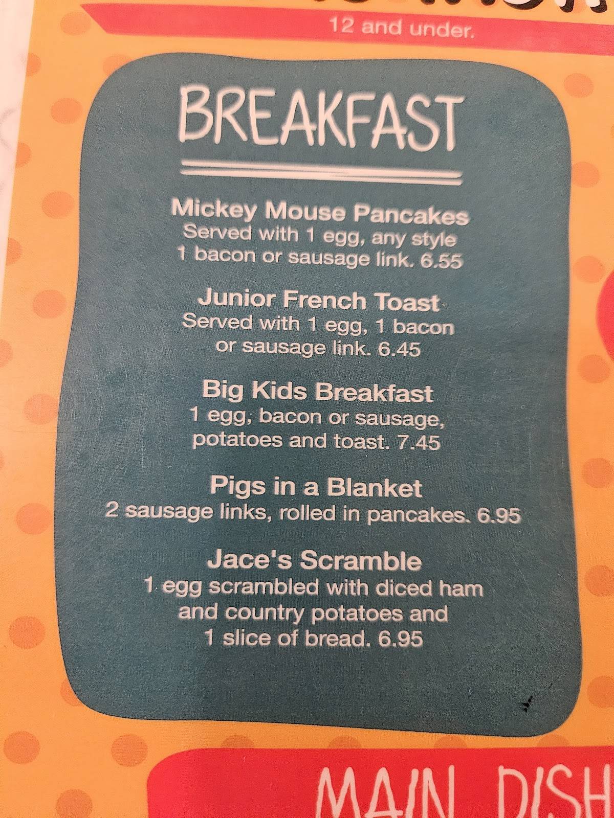 Menu at Brooks Ranch restaurant, Atwater