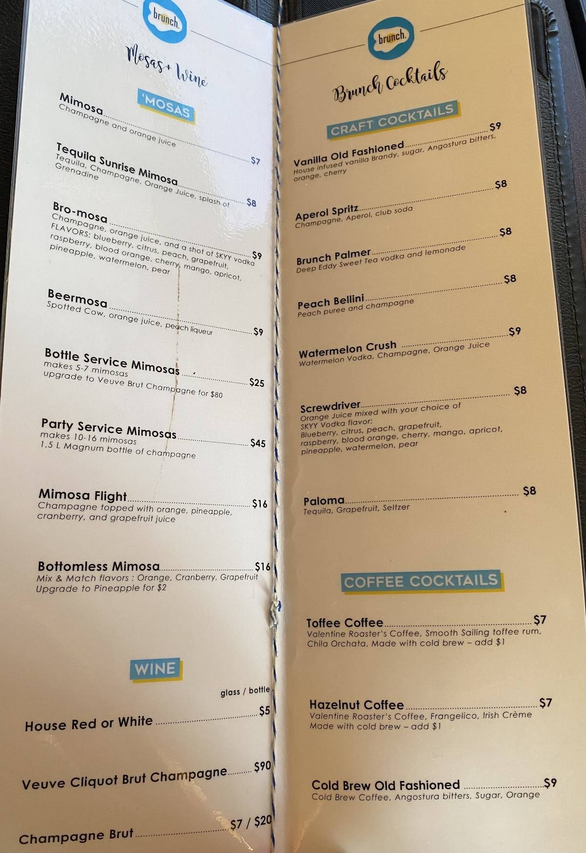 Menu at Brunch It Up restaurant, Brookfield